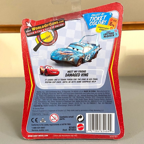 Mattel | Toys | Disney Pixar Cars Tank Coat Pitty | Poshmark